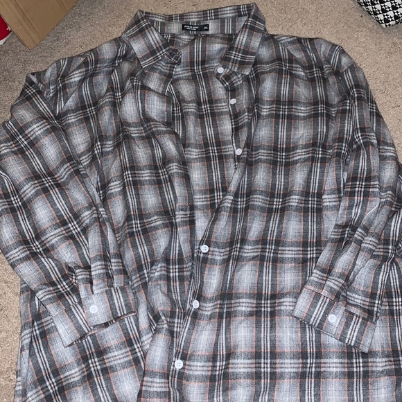 SHEIN | Tops | Shein Plaid Flannel Shirt | Poshmark